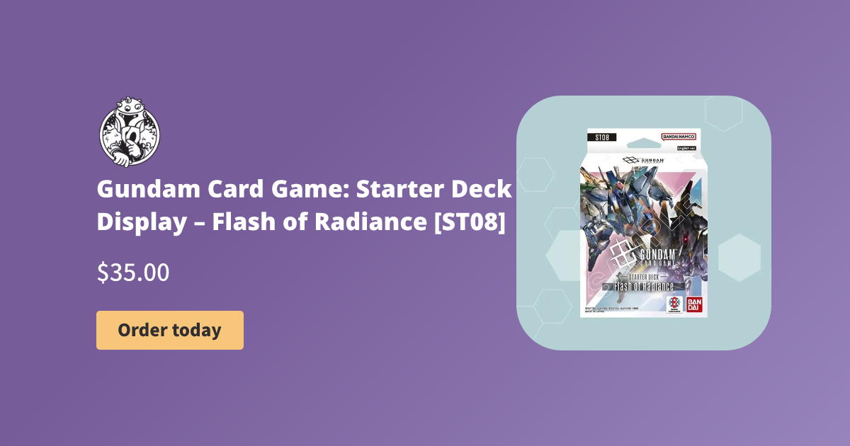 Gundam Card Game: Starter Deck Display – Flash of Radiance [ST08]