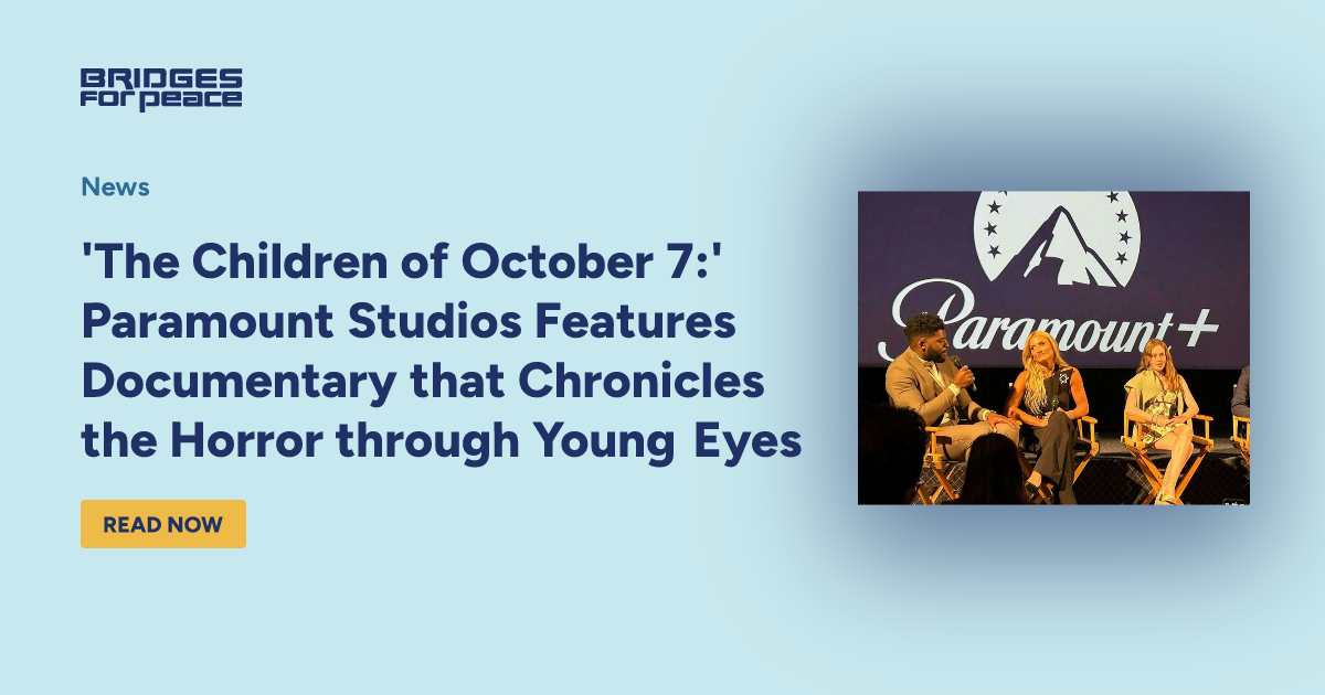 'The Children of October 7:' Paramount Studios Features Documentary ...