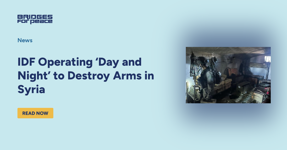 IDF Operating ‘Day and Night’ to Destroy Arms in Syria