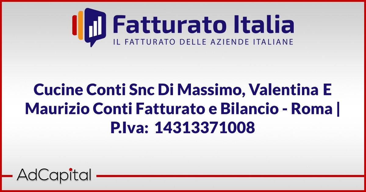 Cucine Conti Snc Di Massimo, Valentina E Maurizio Conti Fatturato e ...