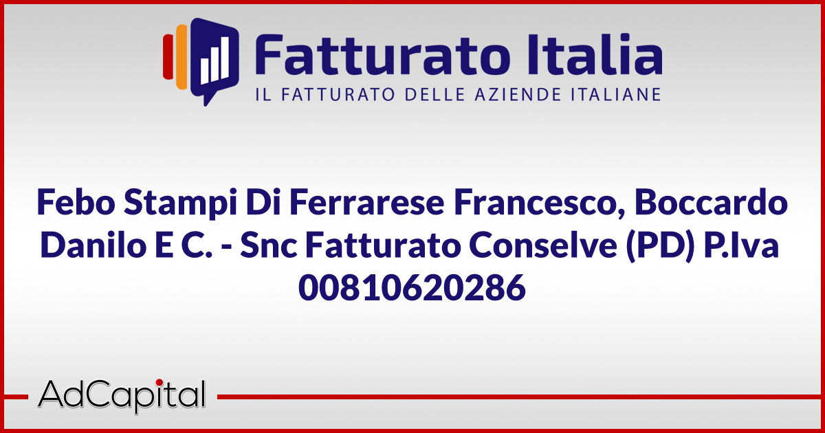 Febo Stampi Di Ferrarese Francesco, Boccardo Danilo E C. - Snc ...