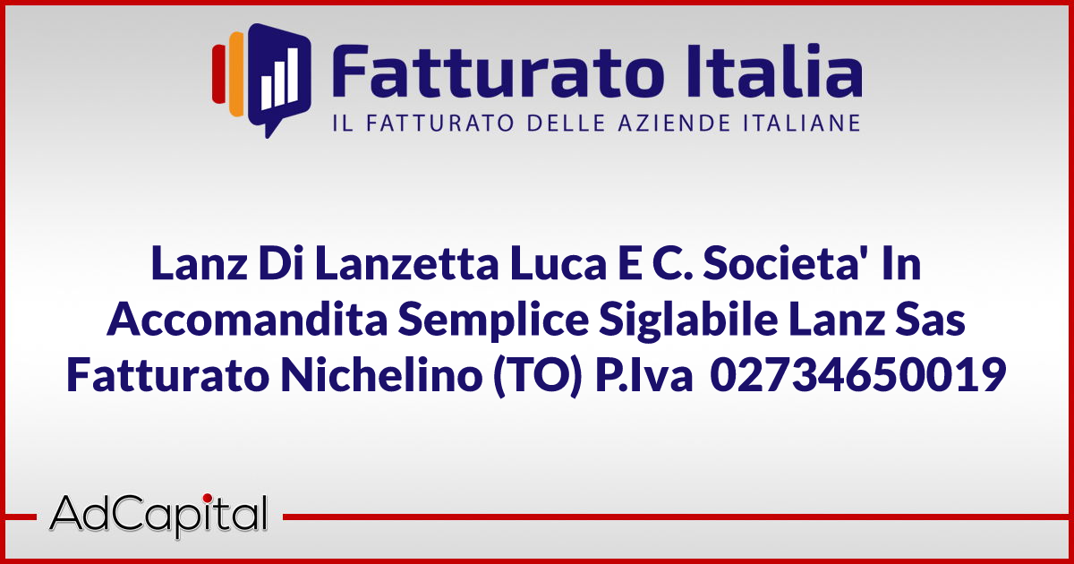 Lanz Di Lanzetta Luca E C. Societa' In Accomandita Semplice Siglabile ...
