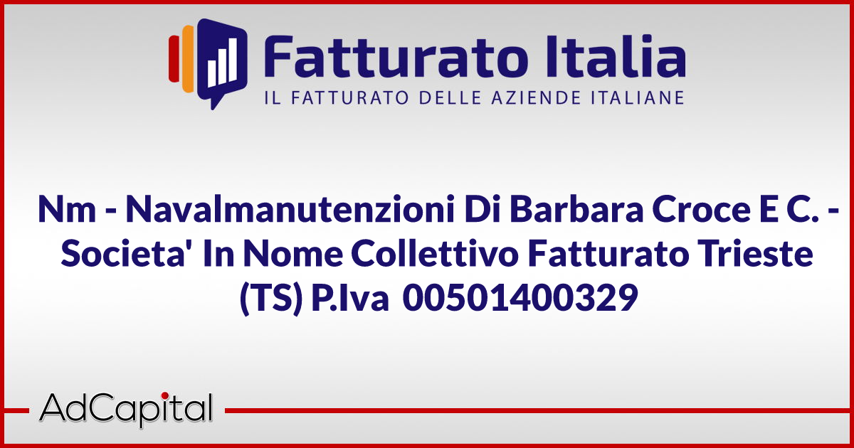 Nm - Navalmanutenzioni Di Barbara Croce E C. - Societa' In Nome ...