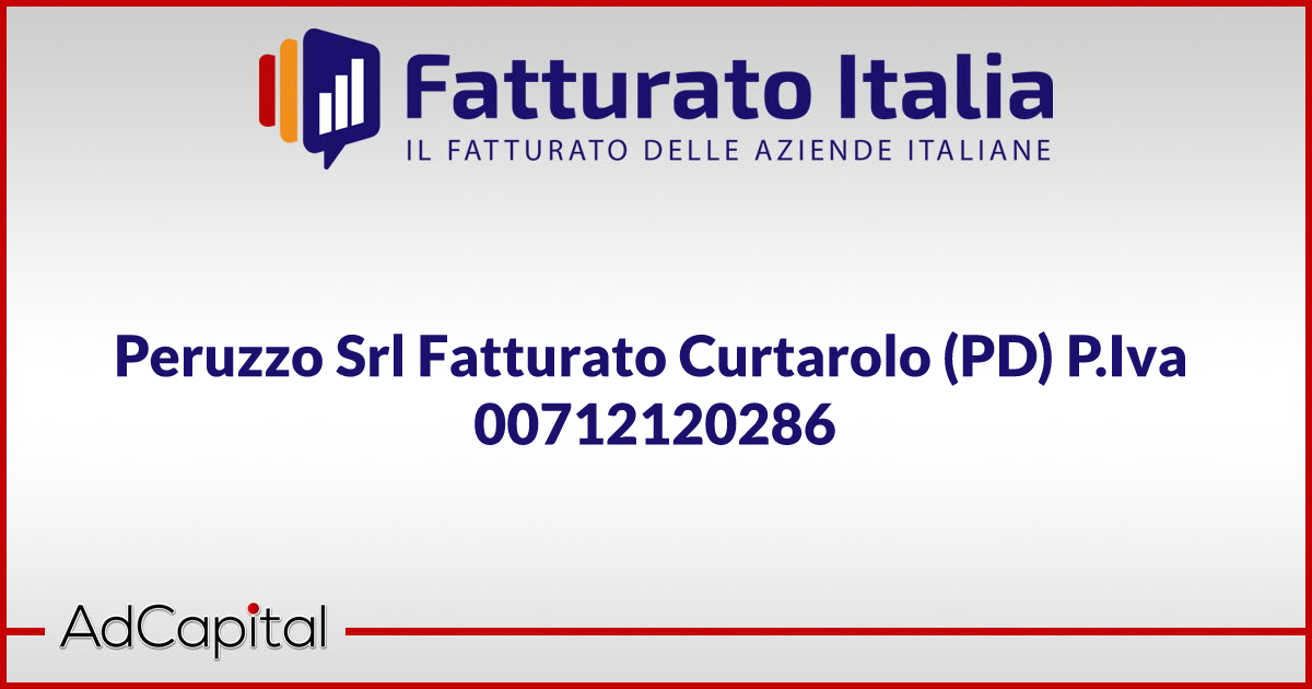 Peruzzo Srl Fatturato Curtarolo (PD) P.Iva 00712120286