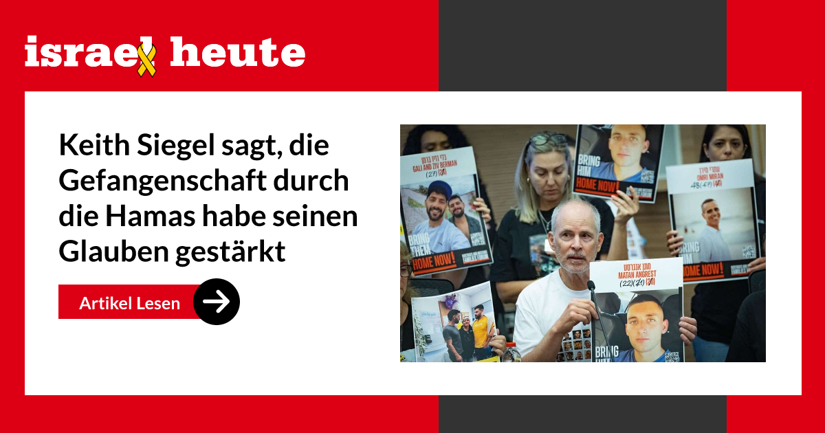 Keith Siegel sagt, die Gefangenschaft durch die Hamas habe seinen ...