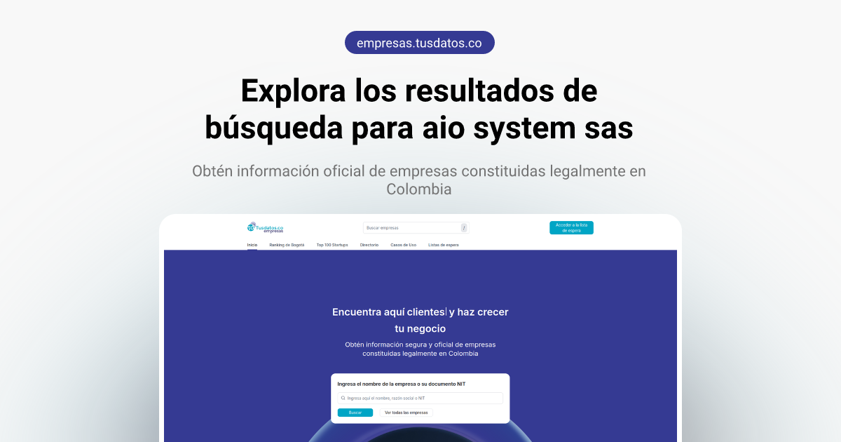 aio system sas | Tusdatos Empresas