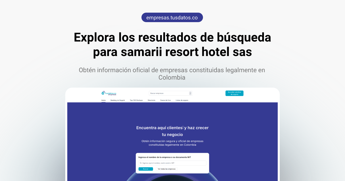 samarii resort hotel sas | Tusdatos Empresas