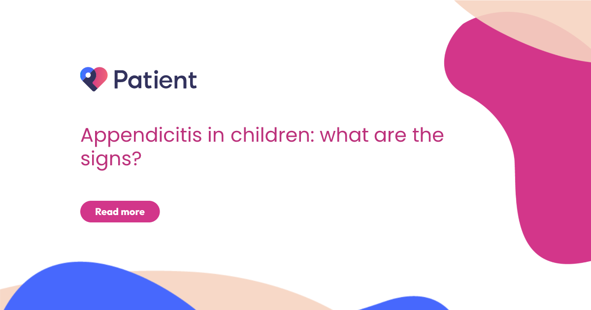 Appendicitis in children: what are the signs?