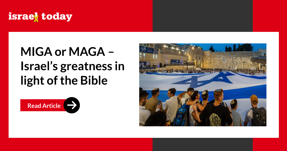 MIGA or MAGA – Israel’s greatness in light of the Bible - Israel Today