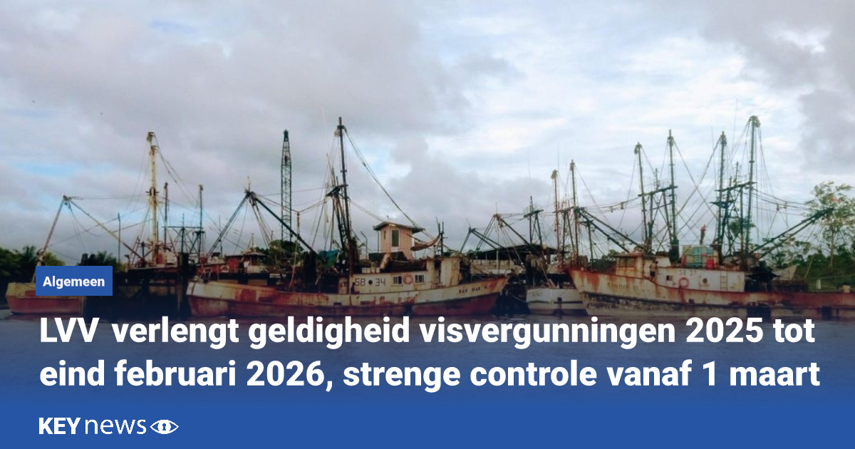 LVV verlengt geldigheid visvergunningen 2025 tot eind februari 2026 ...
